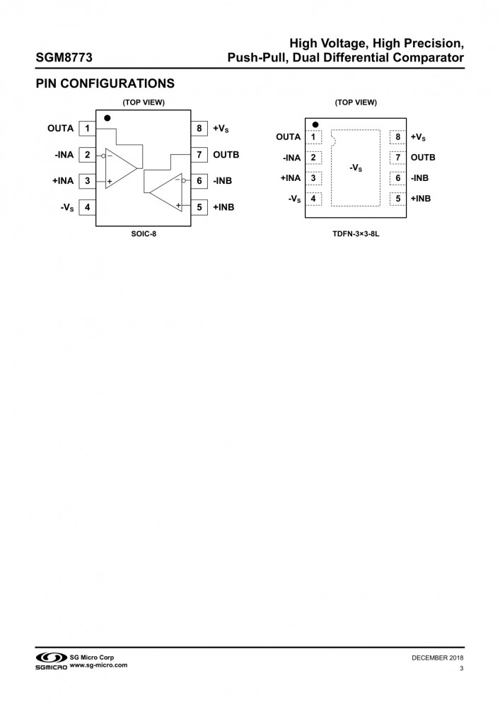 SGM8773 datasheet page 3