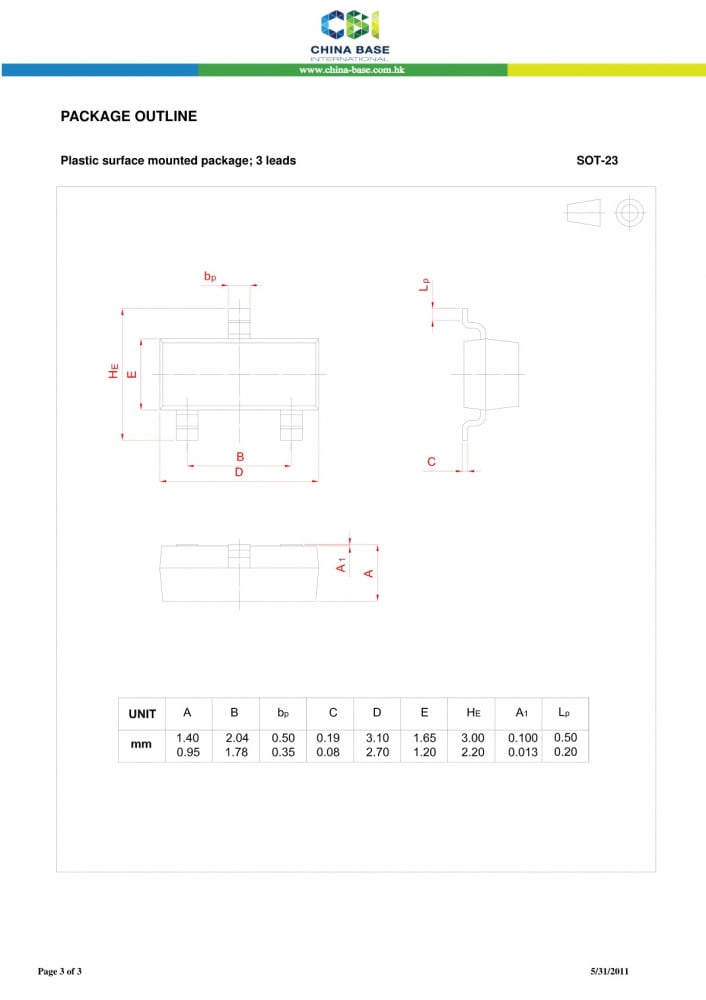 CBI BAT54S datasheet page 3