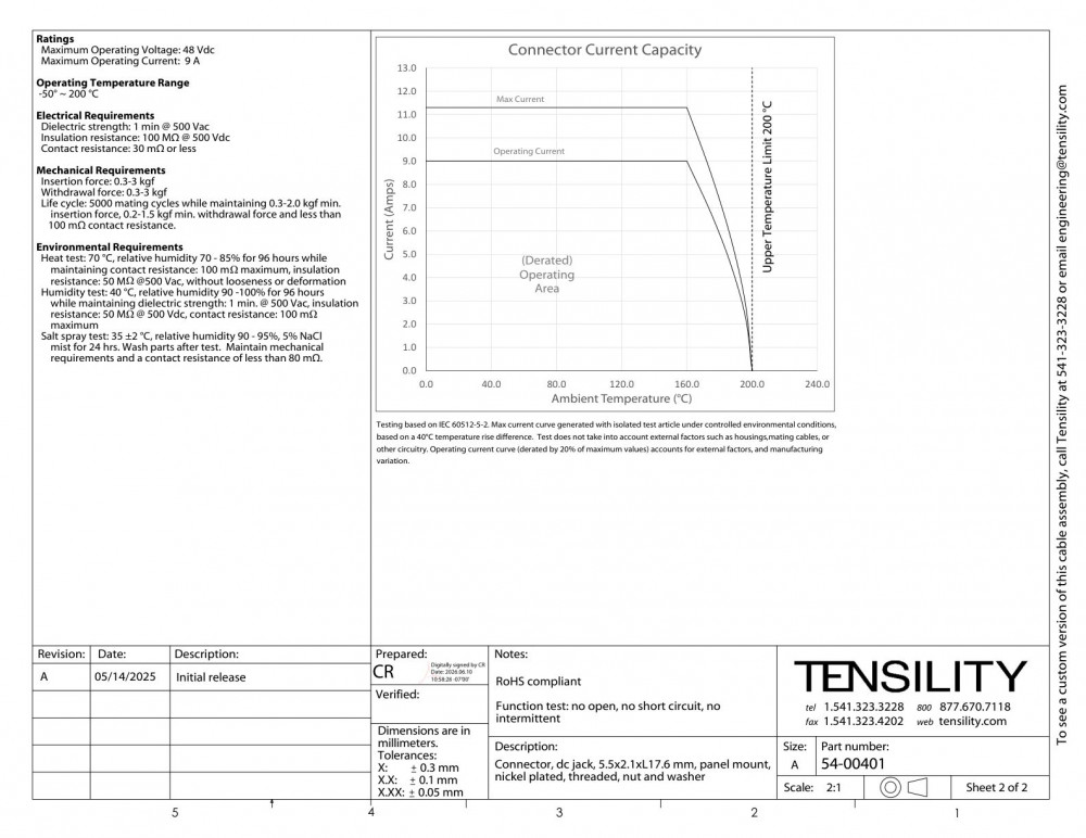Tensility 54-00401 drawing, page 2