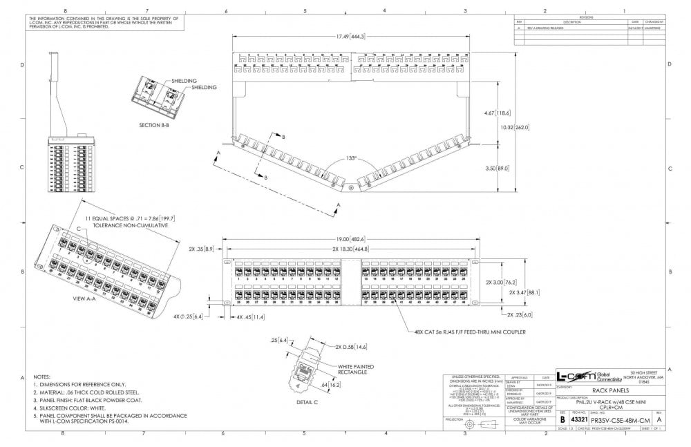 L-com PR35V-C5E-48M-CM technical document preview