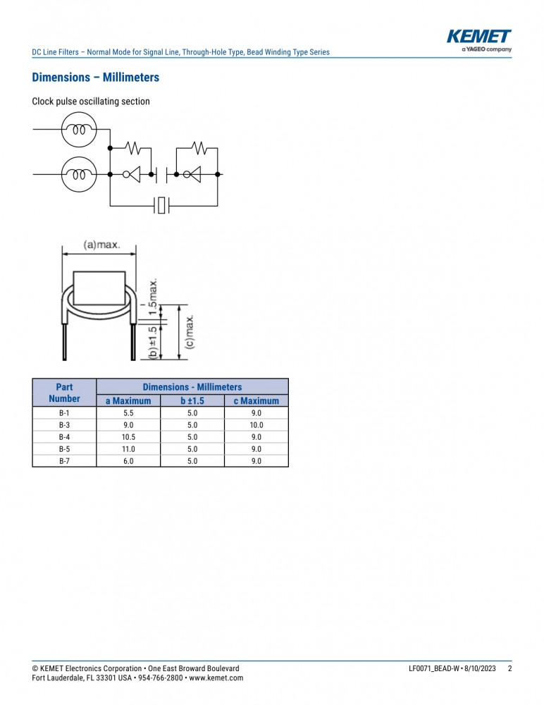 KEMET B-13 datasheet page 2