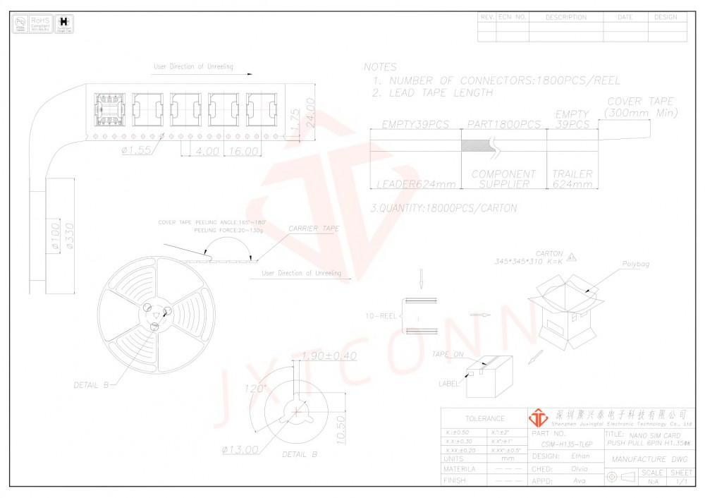 CSIM-H135-TL6P manufacture drawing page 2