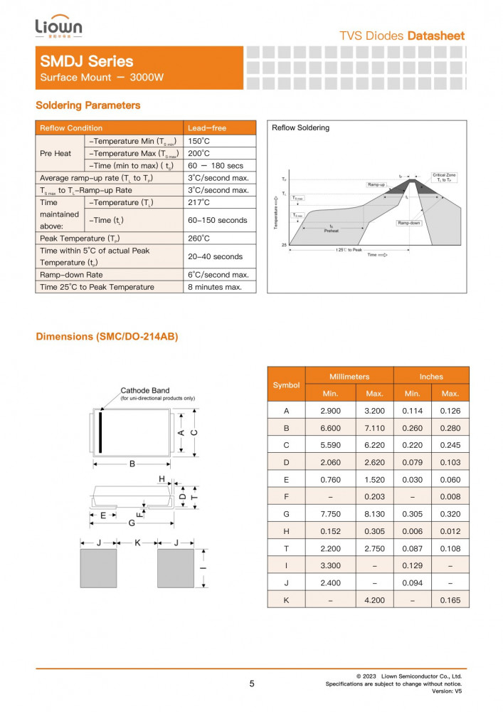 Liown SMDJ series datasheet page 5