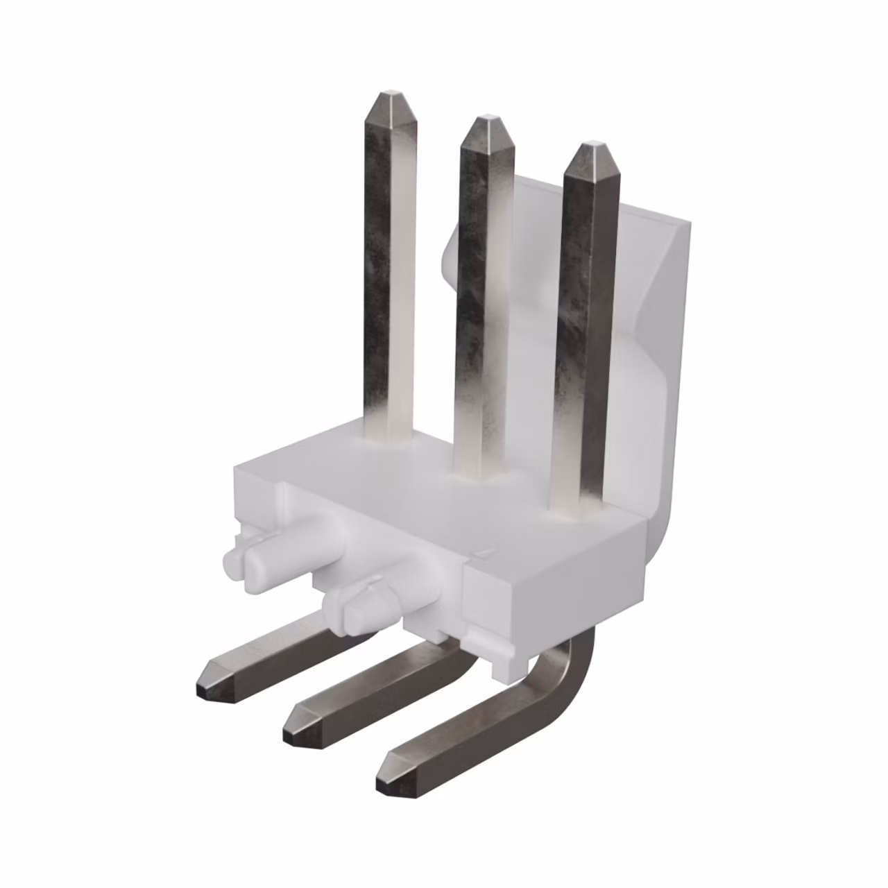 KK 396 Solid Right-Angle Header, Friction Lock, with Snap-in Plastic Peg  PCB Lock, 3 Circuits, Tin (Sn) Plating for sale