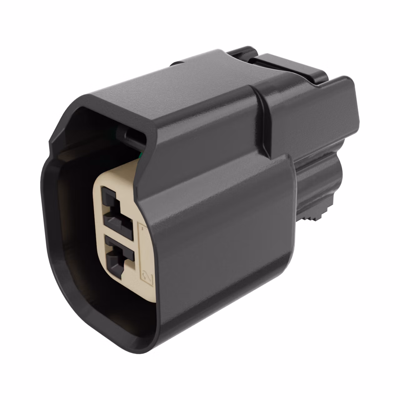 MX150 Cable-Sealed Female Connector Assembly, Single Row, 2 Circuits, Keying Option C, with Clipslot, Black for sale