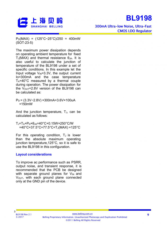BL9198 datasheet page 9