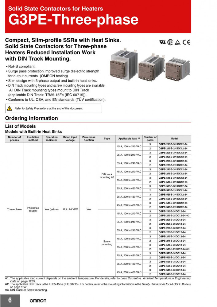 OMRON G3PE datasheet page 6