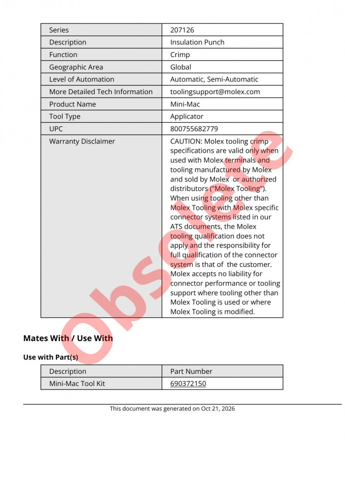 Product document image 2 for MOLEX 690392540