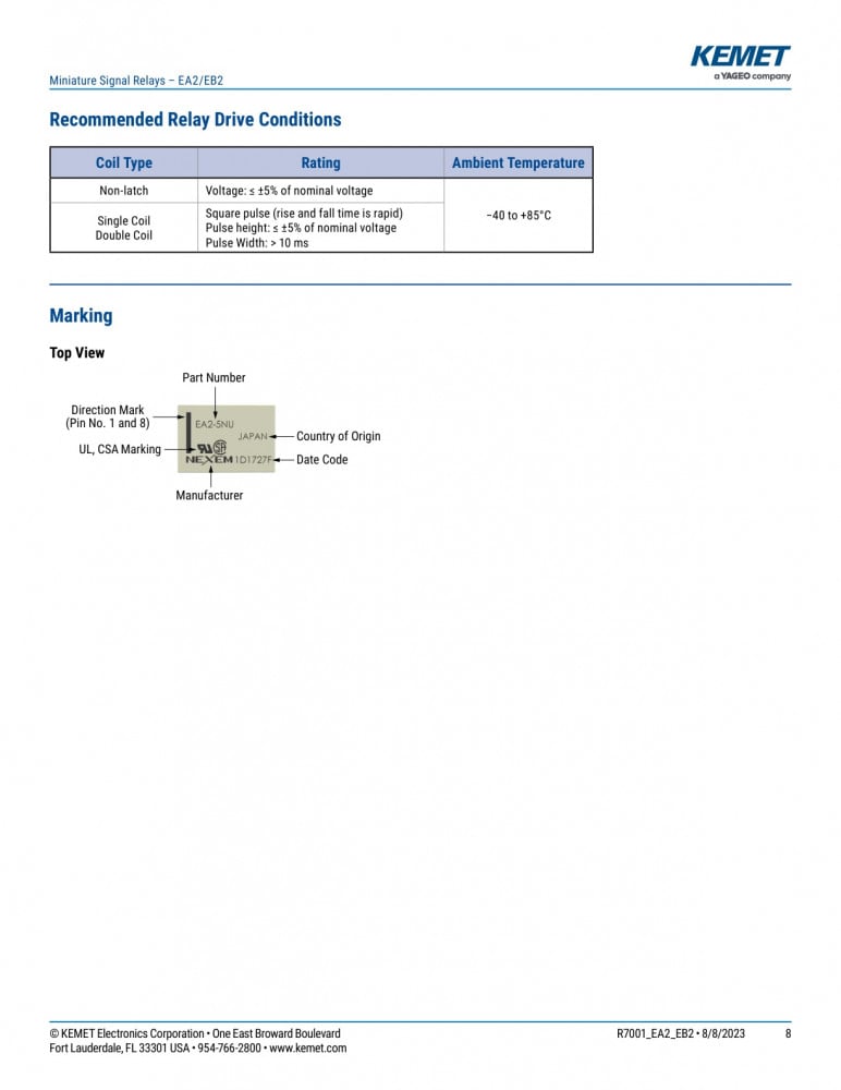 KEMET EA2-5NU datasheet page 8
