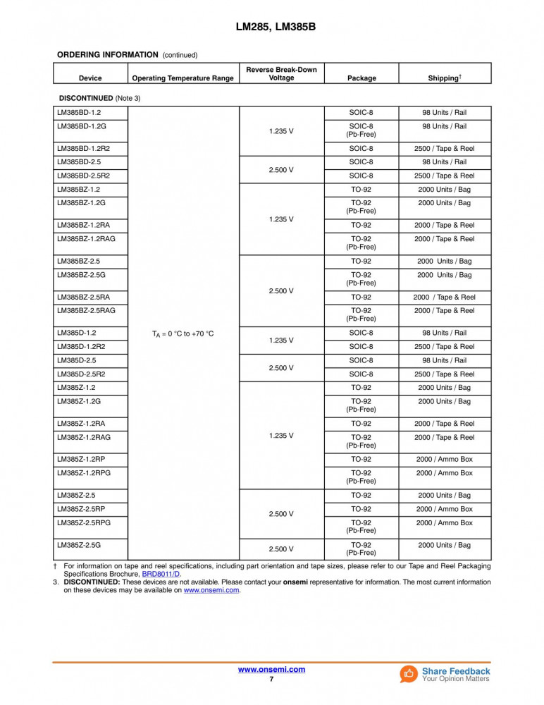 LM385 datasheet page 7