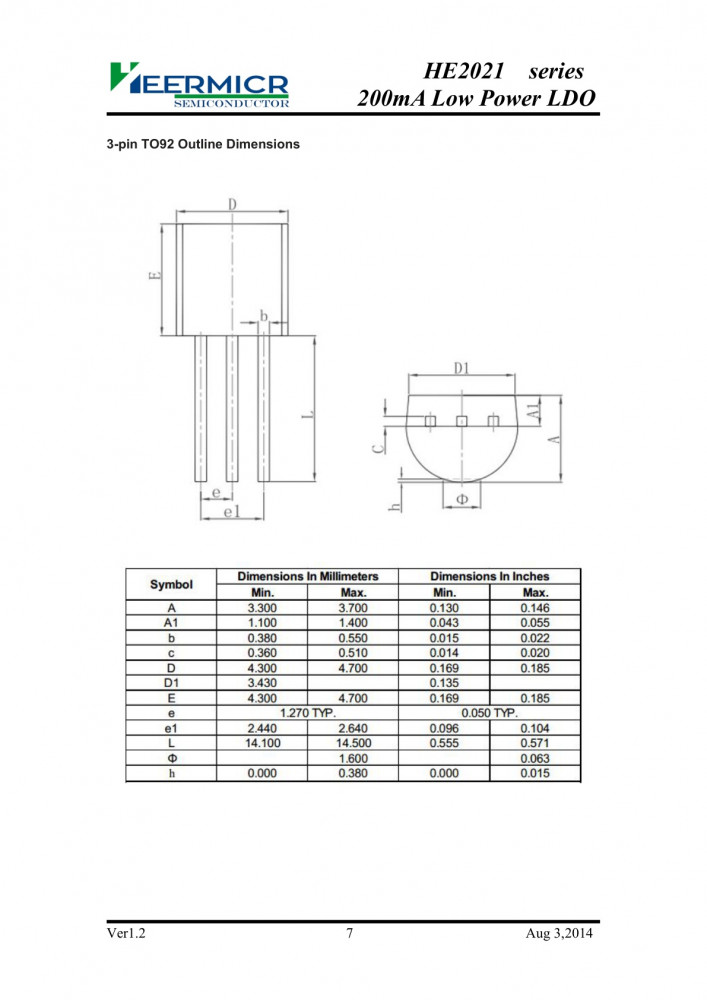 HE2021 series datasheet page 7
