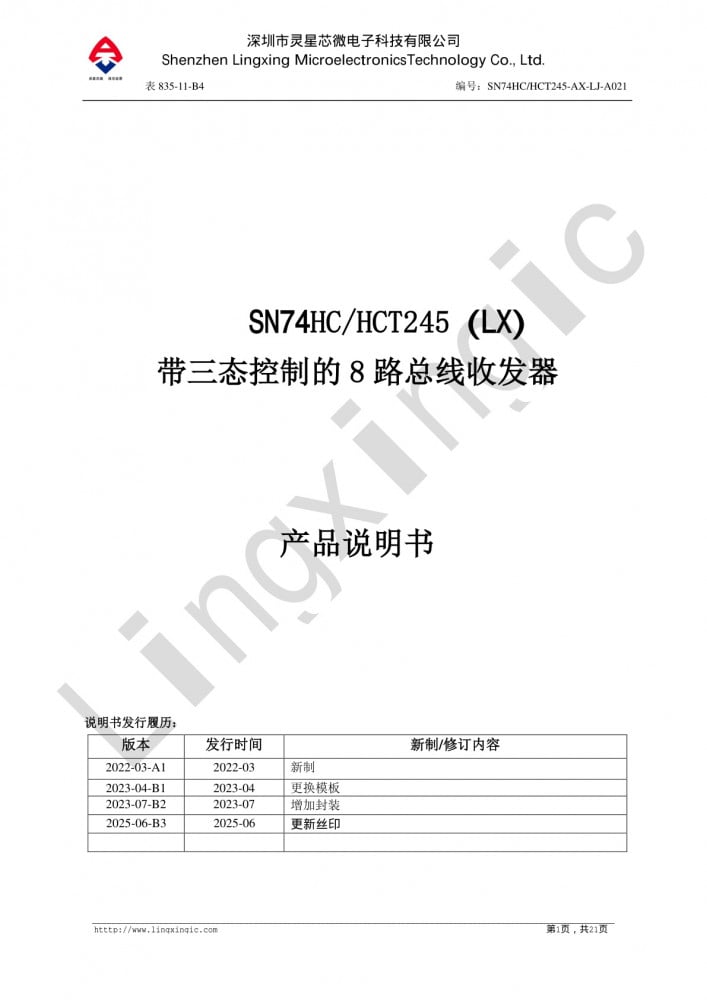 SN74HCT245 datasheet page 1