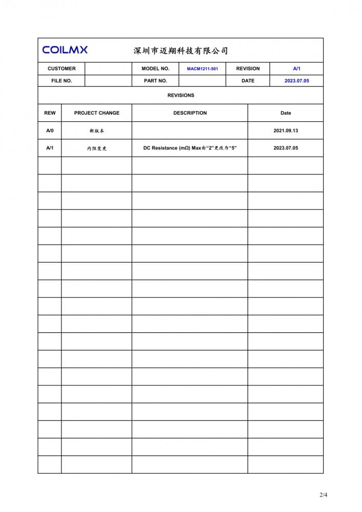 MACM1211-501 specification page 2