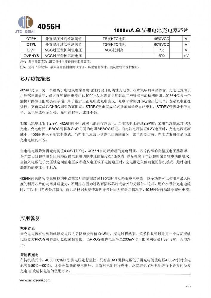 JTD4056H datasheet page 5