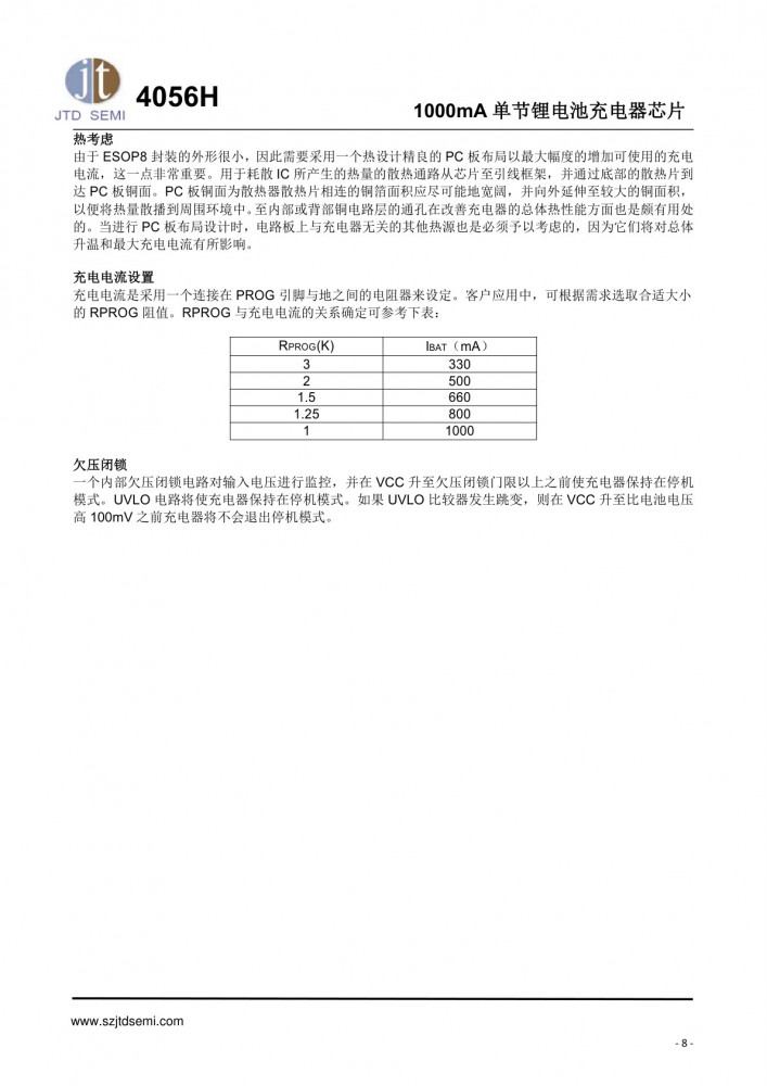 JTD4056H datasheet page 8