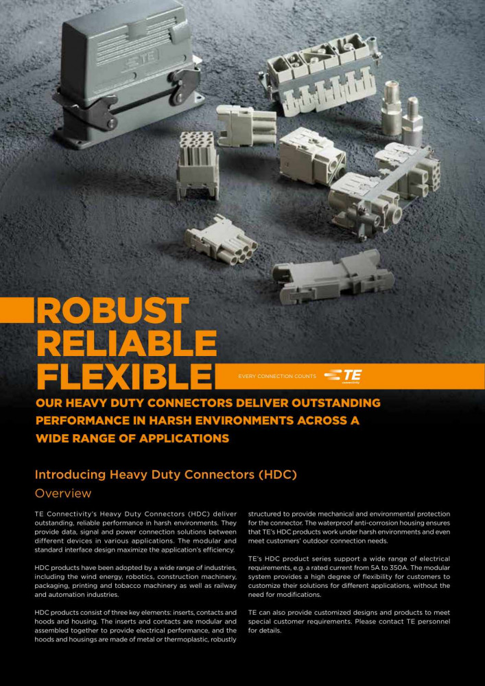 TE Connectivity HDC technical document page 1