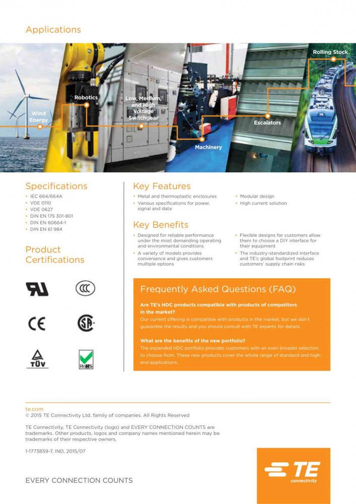 TE Connectivity HDC technical document page 2