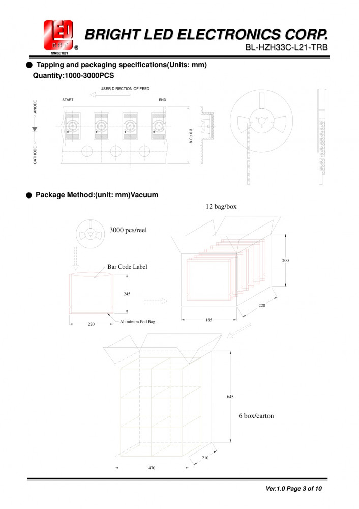 BL-HZH33C-L21-TRB datasheet page 3