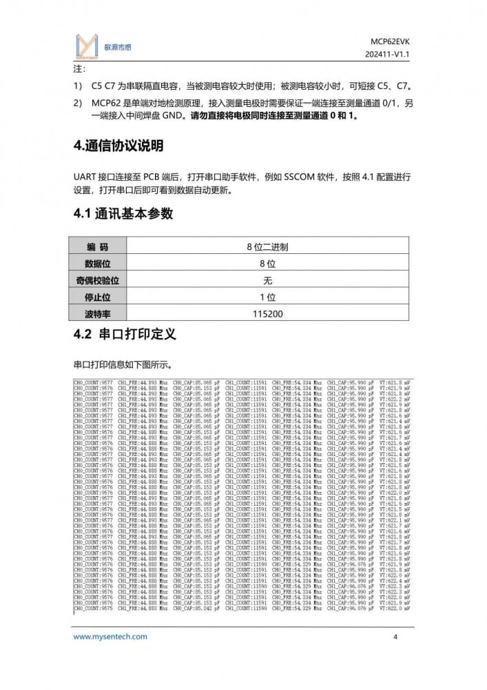 MCP62EVK technical document page 4
