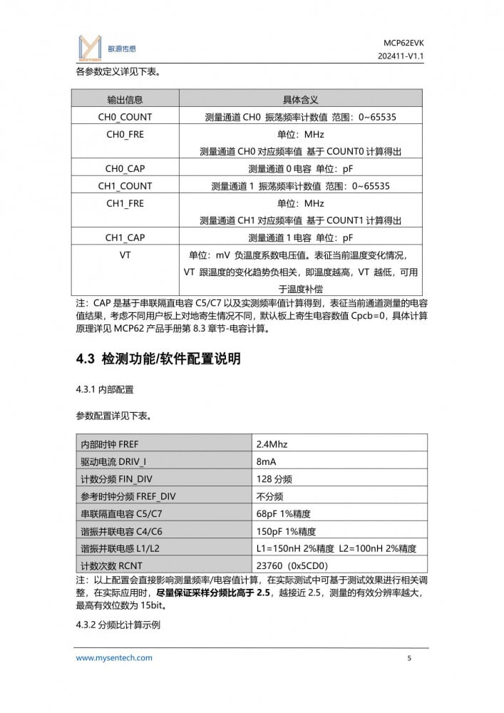 MCP62EVK technical document page 5