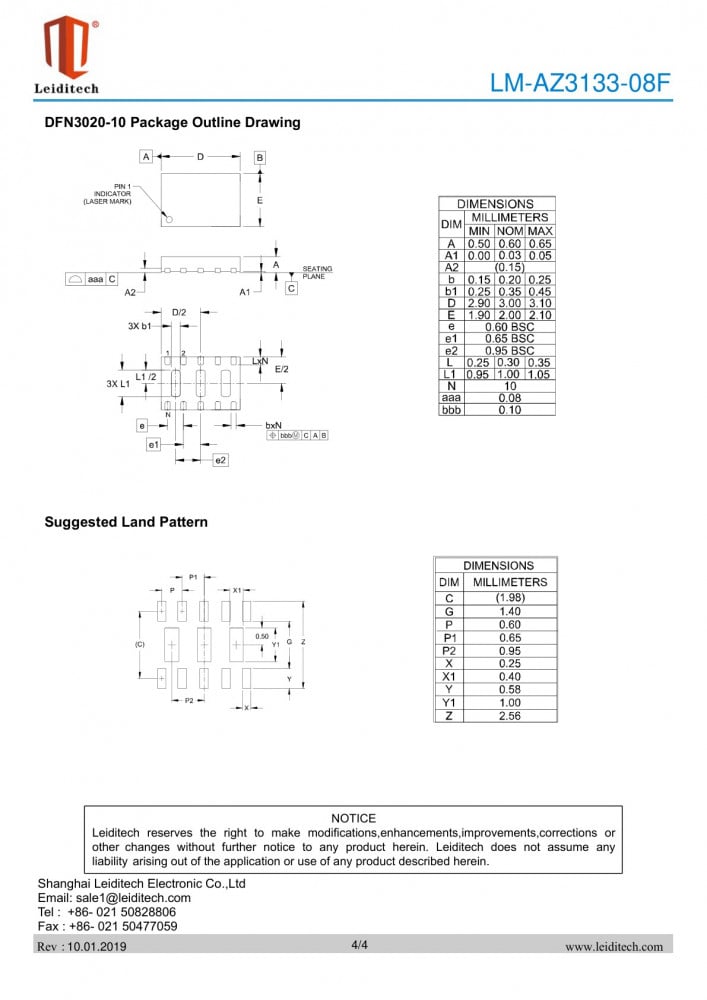 LM-AZ3133-08F datasheet page 4
