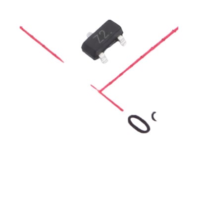 MOT BZX84C2V7 Single Zener Diode