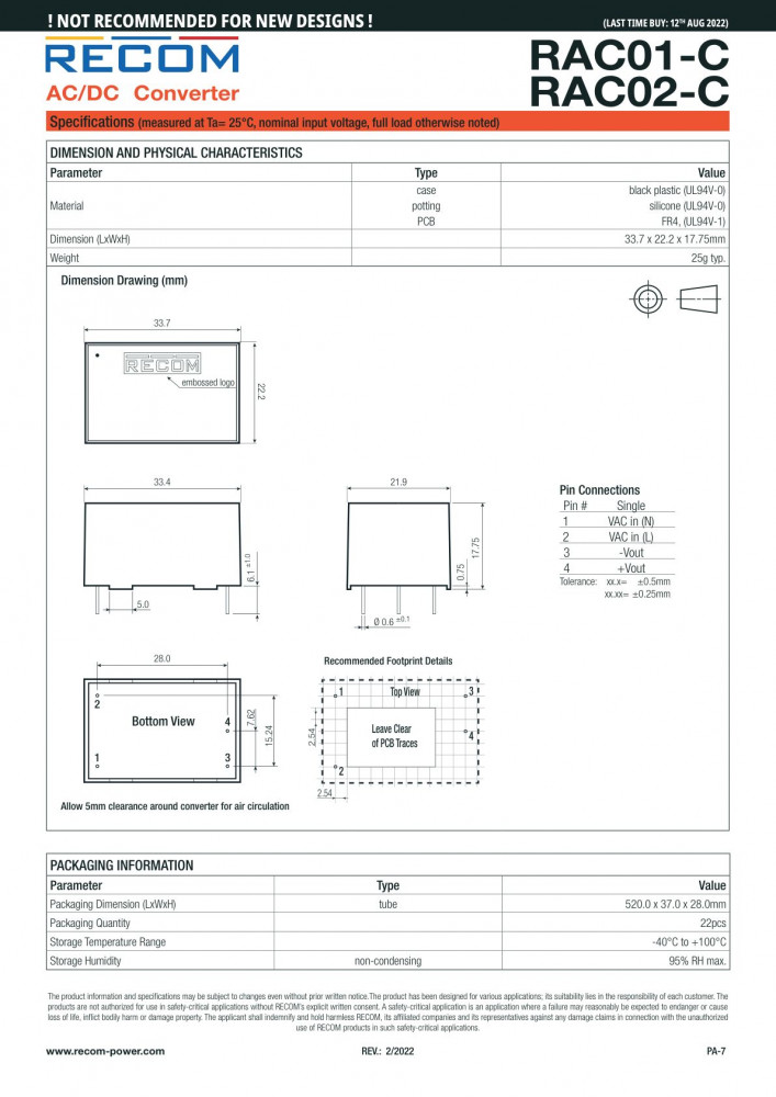 RAC01-05SC datasheet page 7