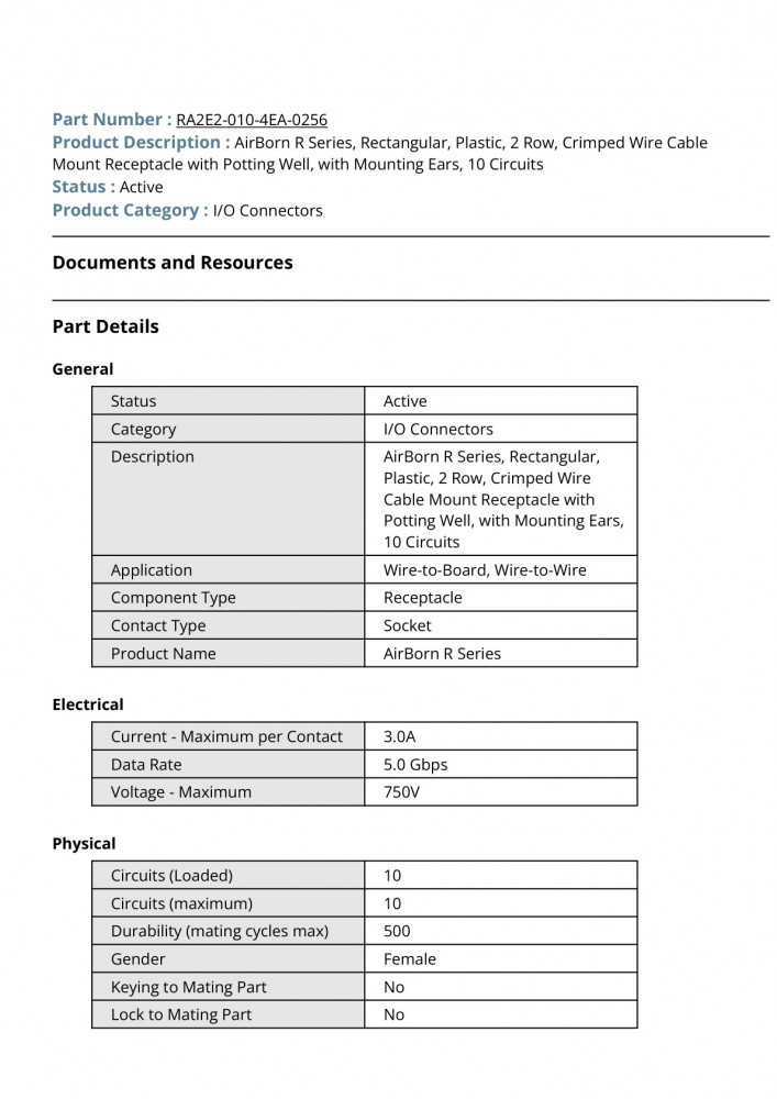 RA2E2-010-4EA-0256 technical document image 1