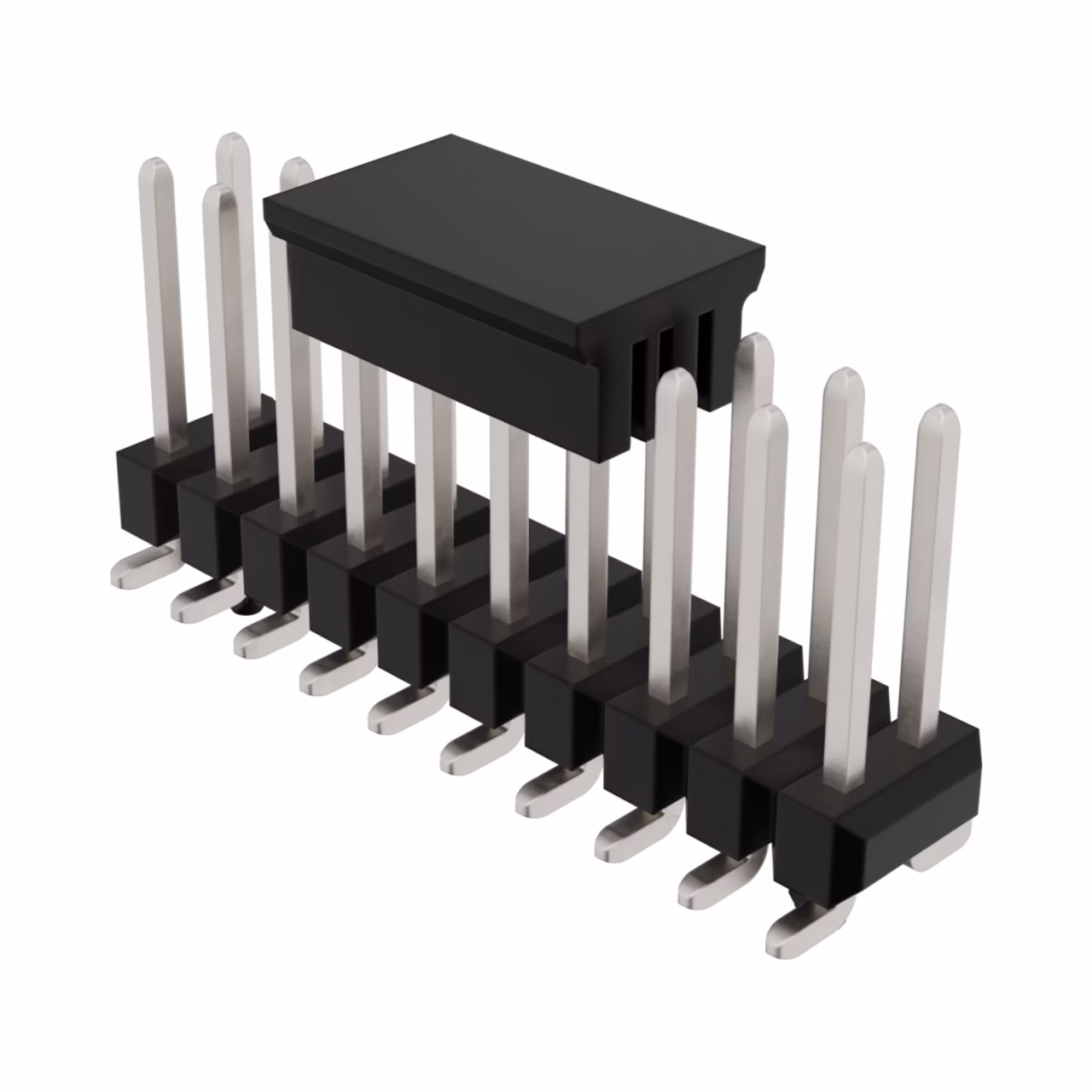 C-Grid Breakaway PCB Header, 2.54mm Pitch, Surface Mount, Dual Row, Vertical, 20 Circuits, Tin (Sn) Plating, 1.40mm Locator Pegs, 8.13mm Mating Pin Length, Tube, with Cap for sale