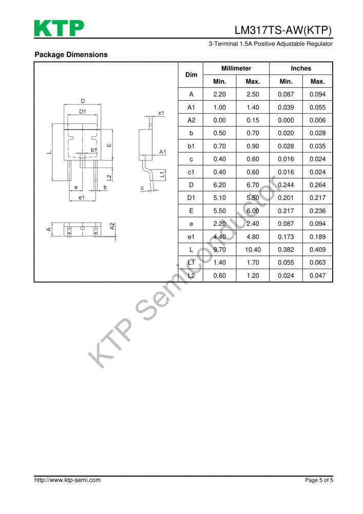 LM317TS-AW(KTP) datasheet page 5