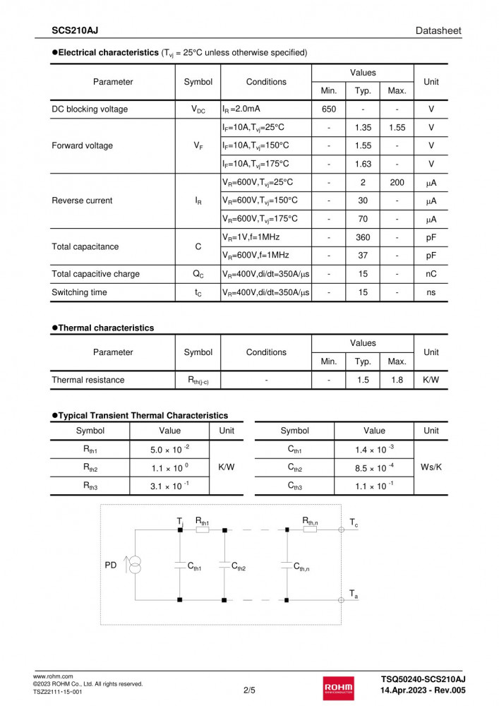 SCS210AJTLL technical document page 2