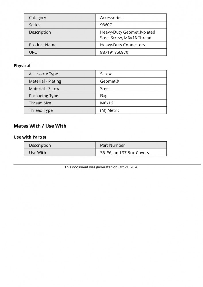 Technical document image, page 2 for MOLEX 936070058
