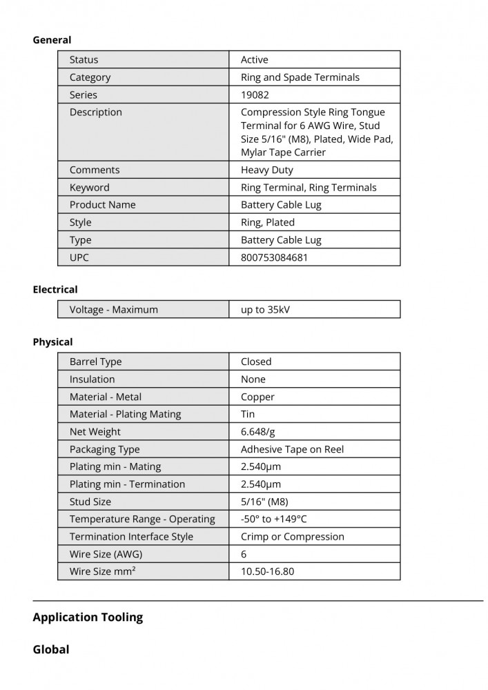MOLEX 190820009 technical document page 2
