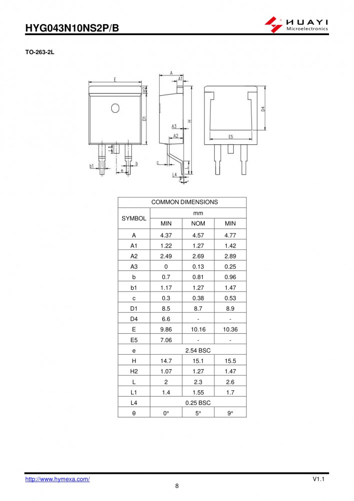 HYG043N10NS2B datasheet page 8