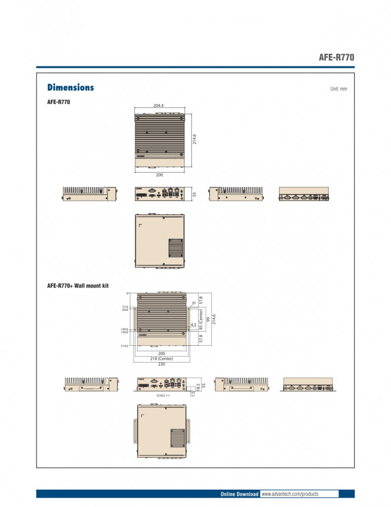 AFE-R770 product documentation page 2