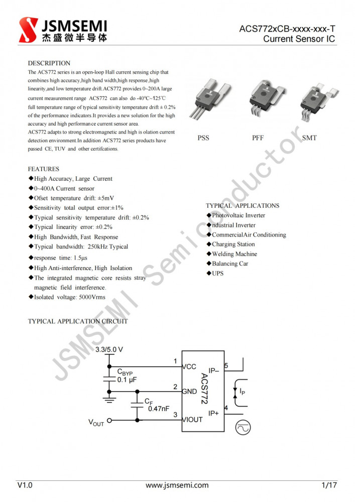 ACS772 datasheet page 1