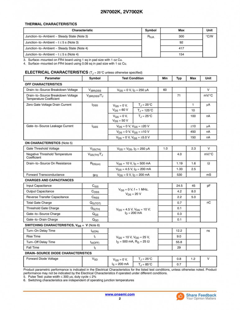 2V7002K datasheet page 2