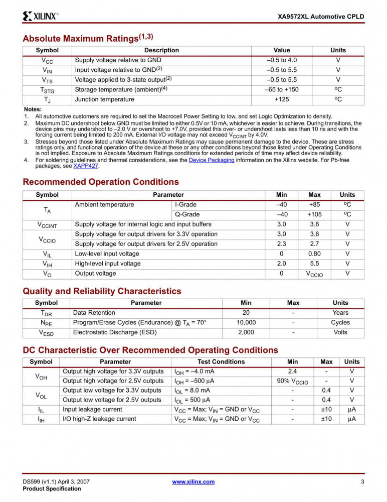 XA9572XL DS599 page 3