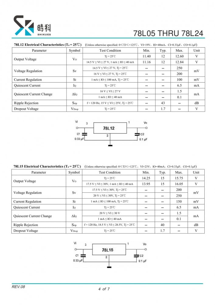 78L10 datasheet page 4