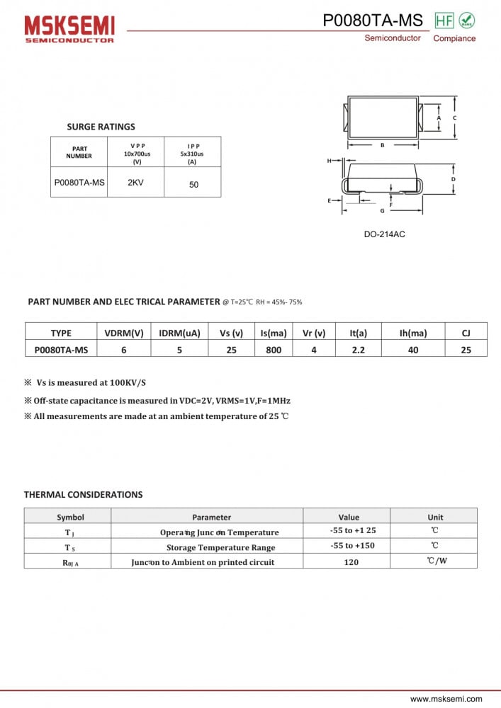 P0080TA-MS datasheet page 2