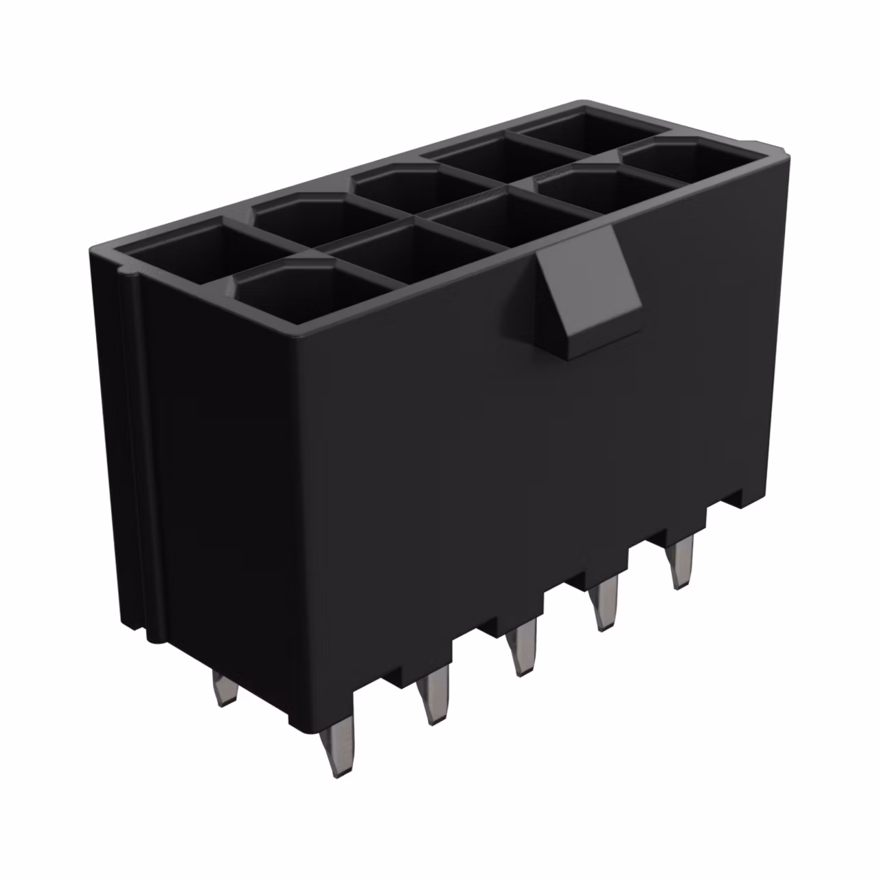 Mini-Fit Versa Color Header, Dual Row, Vertical, with Snap-in Plastic Peg PCB Lock, 8 Circuits, Nylon 6/6, UL 94V-0, Tin (Sn) Plating, Glow-Wire Capable, Natural