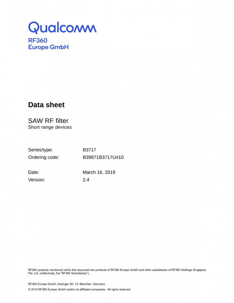B39871B3717U410 datasheet page 1
