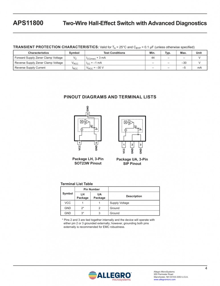 APS11800 datasheet page 4