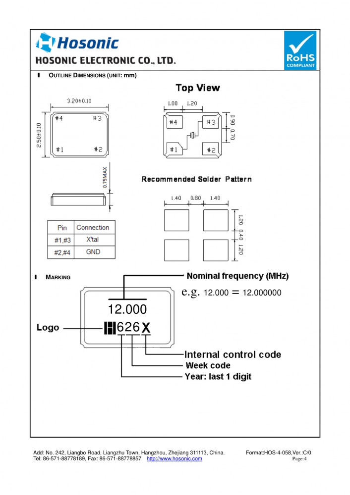 HOSONIC E3SB12E000017E specification page 4
