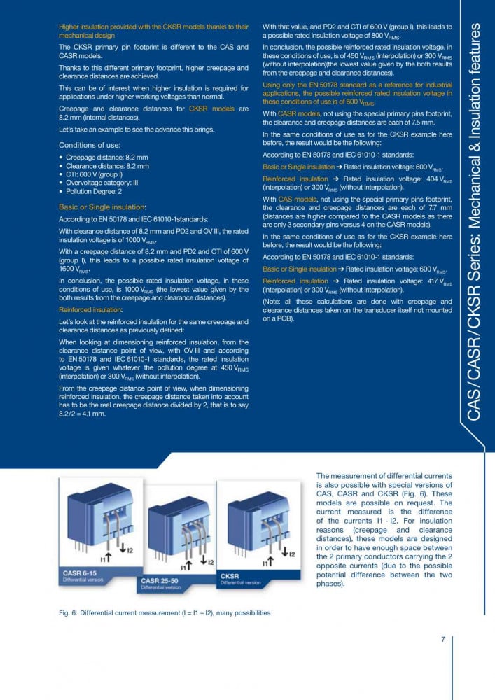 LEM CAS series technical document page 7
