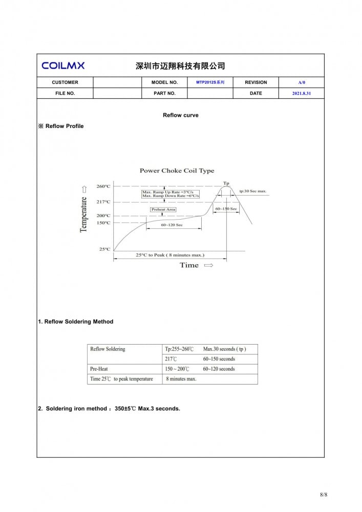 MTP2012S specification page 8