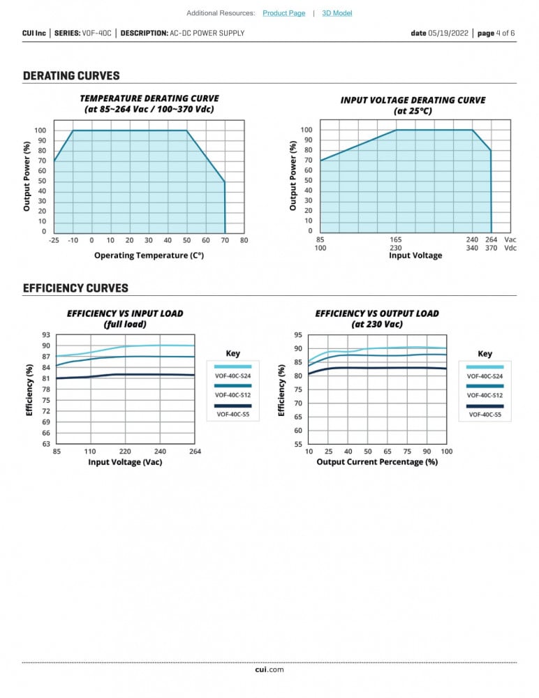 VOF-40C-S9 datasheet page 4