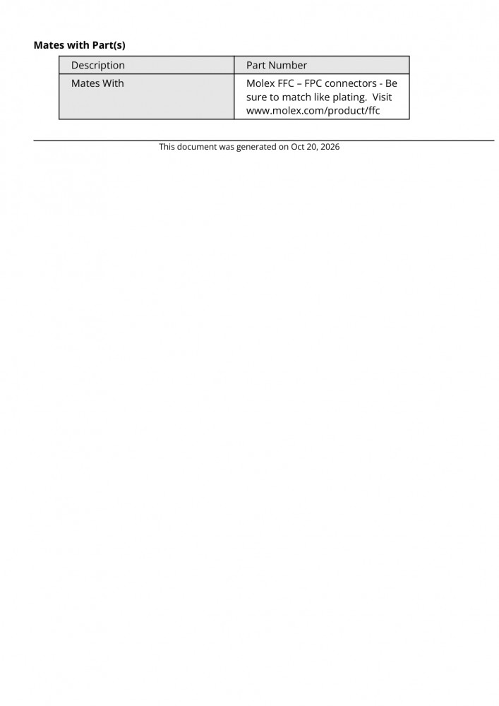 MOLEX 15268 family specification page 3