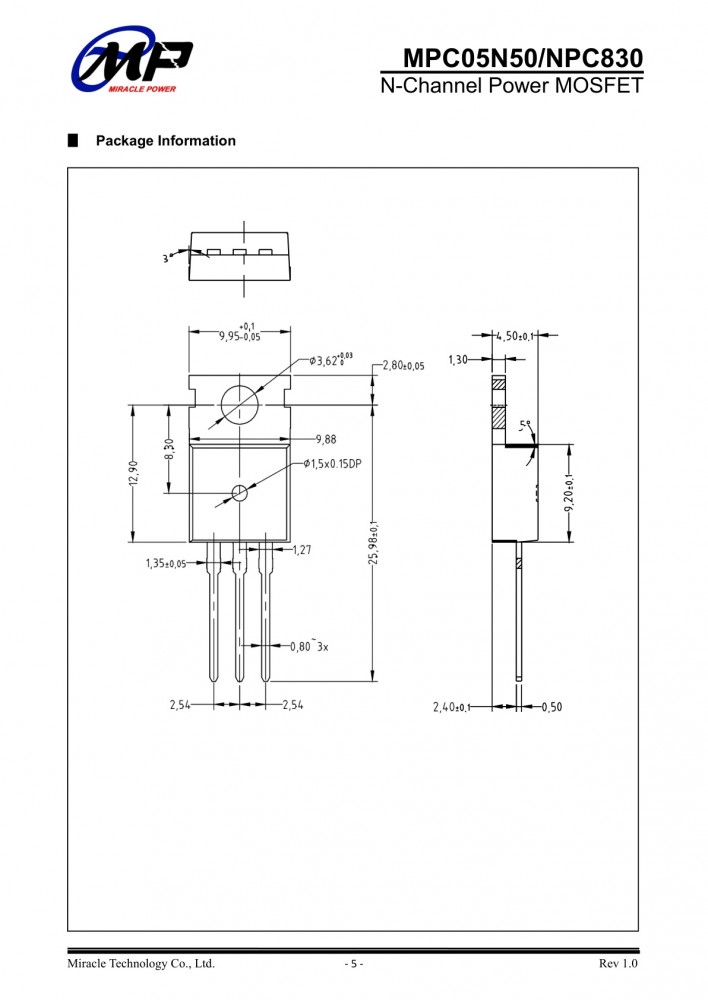 NPC830 datasheet page 5
