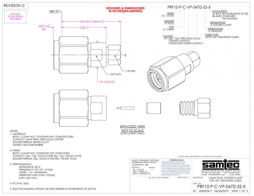 PRF10-P-C-VP-047D-SS technical document page 1